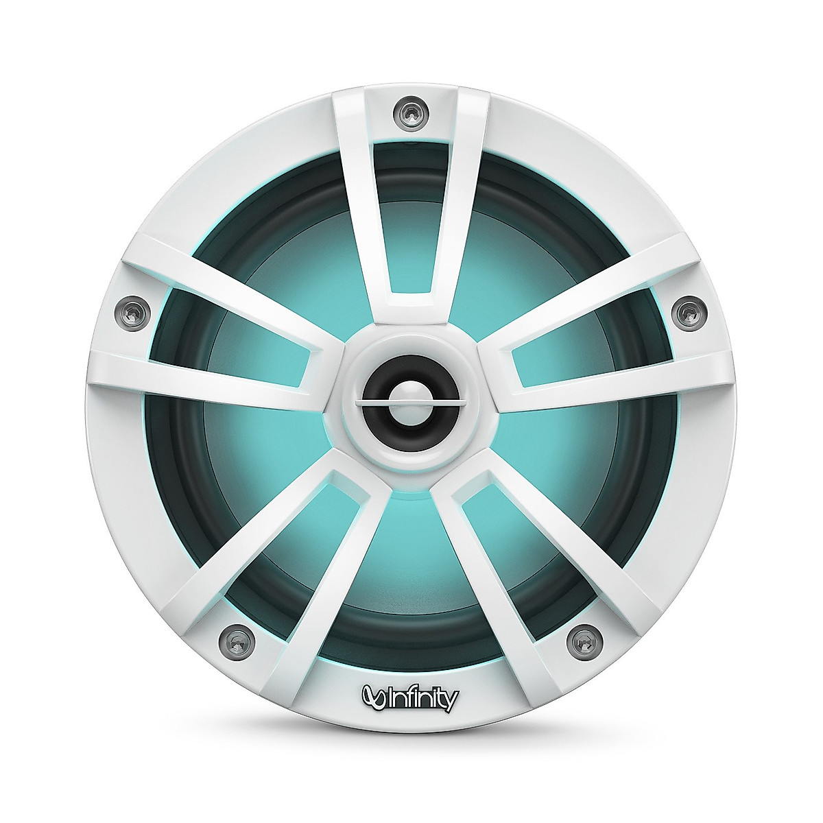 Infinity 622MLW Marine 6.5 Inch RGB LED Coaxial Speakers - White