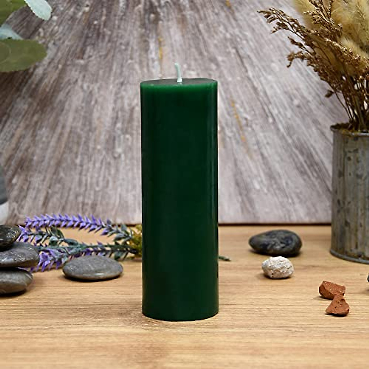 Zest Candle Pillar Candle, 2 by 6-Inch, Hunter Green