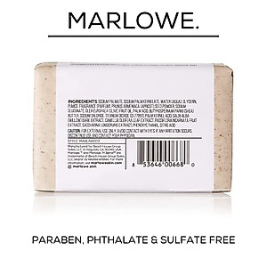 MARLOWE. No. 102 Men's Body Scrub Soap 7 oz (3 Bars) | Best Exfoliating Bar for Men | Made with Natural Ingredients | Amazing Scent | New Packaging - Same Great Formula