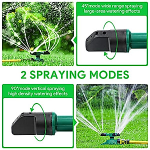 GOLDFLOWER Garden Sprinkler, Adjustable 360 Degree Rotation Lawn Sprinkler, Large Area Coverage, Multipurpose Yard Sprinklers for Plant Irrigation and Kids Playing