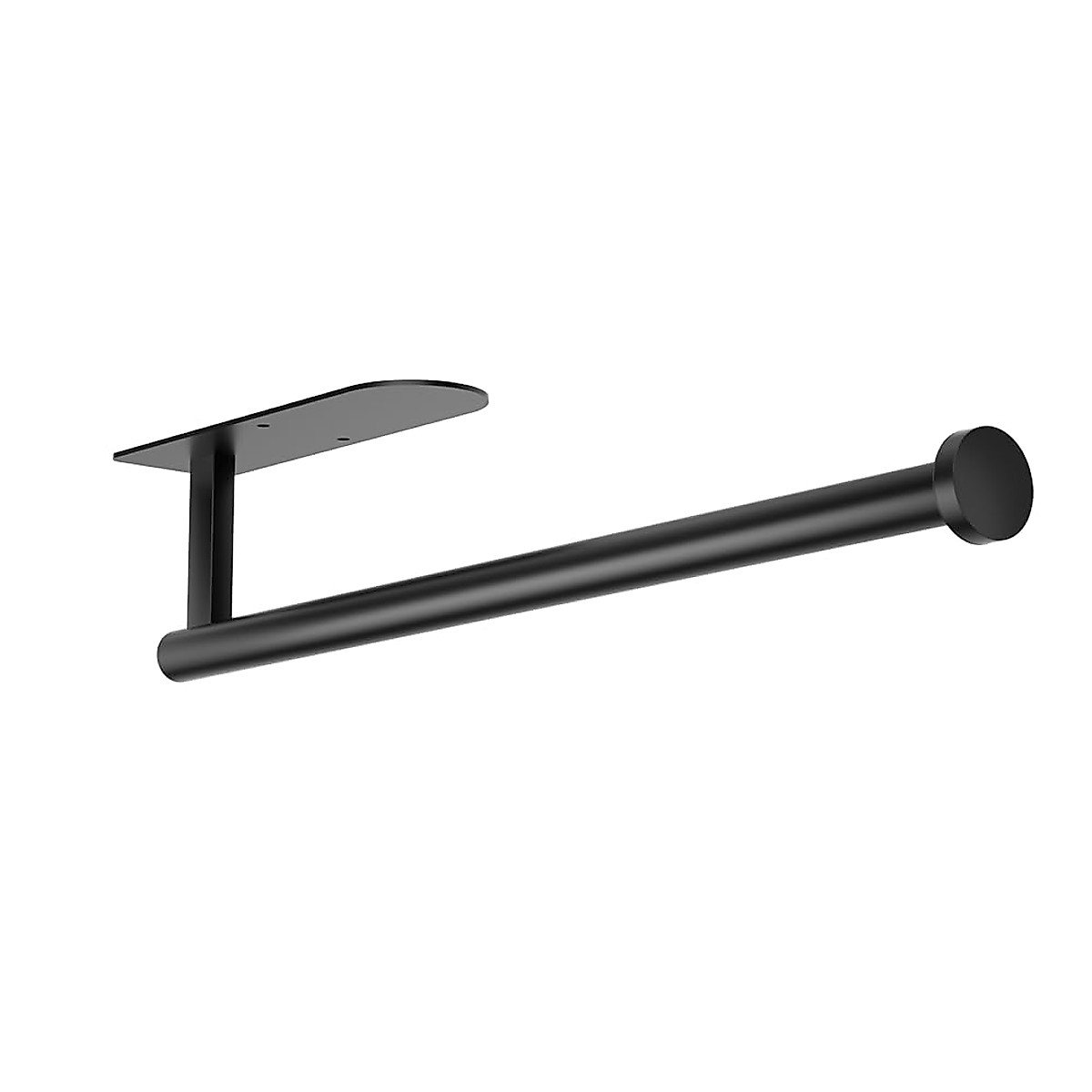 Paper Towel Holder, Self Adhesive or Screw Mounting, Black Paper Towel Holder Wall Mount, SUS304 Stainless Steel Paper Towel Holder Under Cabinet for Kitchen, Counter, Cabinet, Bathroom