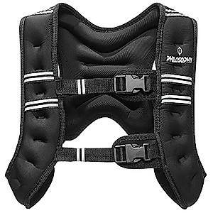 Philosophy Gym Weighted Workout Vest 8 LB, Strength Training Fitness Body Weight Vest