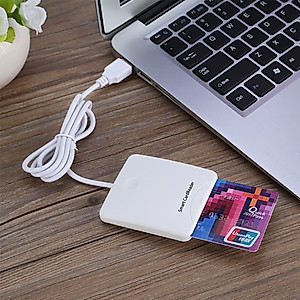 Oumij Credit Card Reader Portable USB Card Reader Full Speed Smart Chip Reader IC Mobile Bank Credit Card Readers