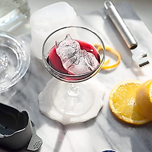 Tovolo Kitten Ice Molds (Set of 2) - Slow-Melting, Leak-Free, Reusable, & BPA-Free Craft Ice Molds/Great for Whiskey, Cocktails, Coffee, Soda, Fun Drinks, and Gifts