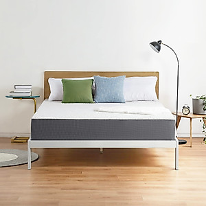 Olee Sleep 8 Inch Ventilated Gel Infused Memory Foam Mattress, CertiPUR-US® Certified, Gray, Full