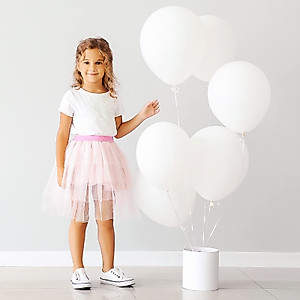 RUBFAC 87pcs White Balloons Different Sizes 18 12 10 5 Inches for Garland Arch, Premium Party Latex Balloons for Birthday Party Wedding Anniversary Baby Shower Party Decoration