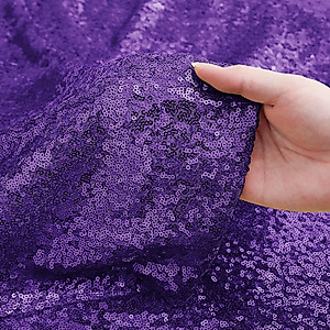 Sugargirl Purple Sequin Backdrop Curtain 2 Panels 2FTx8FT Glitter Purple Background Drapes Sparkle Photography Backdrop for Party Wedding Birthday Wall Decoration