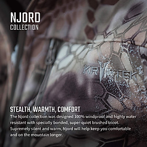 Kryptek Men's Standard Njord Hunting, Windproof camo Soft Shell Jacket, Highlander, Medium