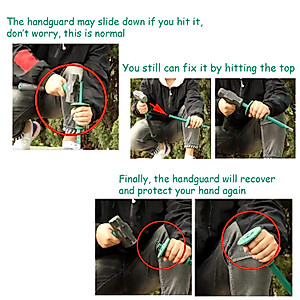 Mason Chisel With Hand Guard, 12 inches (30 cm) Heavy Duty Flat End Rock Concrete Mortar Stone Chisel for Demolishing Carving Scaling Breaking Hounding