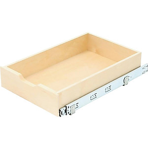 Knape & Vogt RS-WMUB-14-4-AS 5 in. H x 14.88 in. W 22 in. D Soft-Close Wood Drawer Box Pull Out Cabinet Organizer