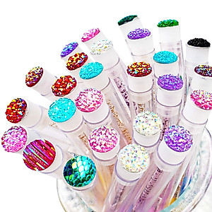 i-Laesh 50 Pcs Lash Brush Eyelash Brushes for Eyelash Extensions Spoolies Cleaning Mascara Wands Tube Diamond Disposable Makeup Tool Applicator Set Sanitary Extension Supplies (Assorted Color)