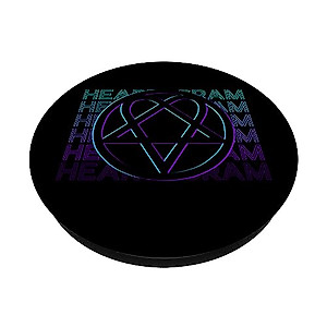 Heartagram Heart Pentagram Retro PopSockets Standard PopGrip