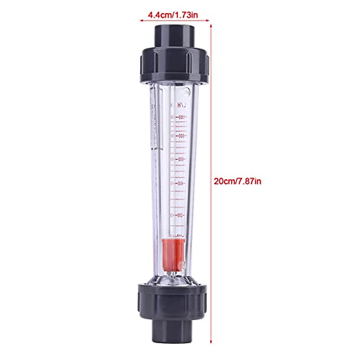 LZS-15D Elbow Flowmeter 100‑1000L/H Liquid Flowing Meters Instantaneous Liquid Flowing Rate Gauge Transparent Water Rotameter Liquid Measuring Tool for DN15(1/2) Tube