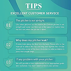 Delove 85oz/2.5 Liter Glass Water Pitcher with Lid and Shatterproof Shell - Iced Tea Pitcher&Carafe - Heat Resistant Glass Jug Water Carafe with Handle for Juice, Cold or Hot Beverages -Green