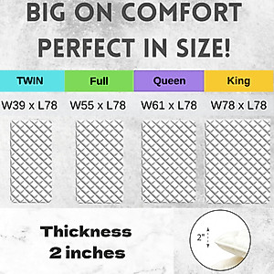 MIINA Japanese Futon Mattress, Made in Japan King (78"×78") White, Foldable Floor Lounger Bed Tatami Mat, Roll Up Sleeping Pad, Shikibuton