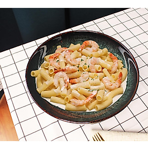 jinsongdafa Soup bowl Soup plate Large Pasta Bowls 56 ounce, Set of 2, Serving,Salad,Dinner,deep Plate/Wide Bowl,Microwave, Oven, Dishwasher Safe Kitchen Dinnerware,Modern Porcelain Dishes 10 inch