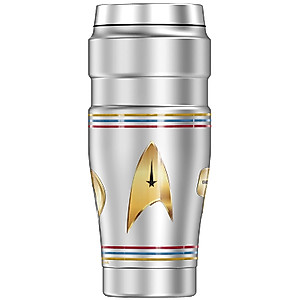 THERMOS Star Trek Delta Shields Through Time STAINLESS KING Stainless Steel Travel Tumbler, Vacuum insulated & Double Wall, 16oz
