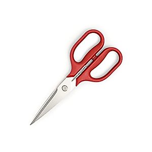 Misen Kitchen Scissors - Multipurpose Kitchen Shears - Heavy Duty Food Scissors - Dishwasher Safe Meat Scissors, Red