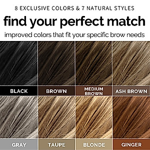 Brows by Bossy Studio & Co Temporary Eyebrow Tattoos Waterproof Eyebrow Stickers, False Tattoos Hair Like Peel Off Instant Transfer Brow arched brown