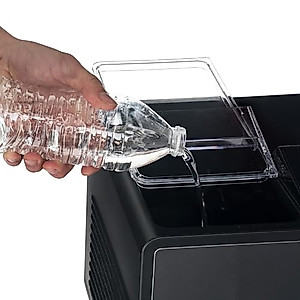 Luma Nugget Countertop Ice Maker, 44 lbs in 24 Hours, Black Stainless Steel Ice Machine, Perfect for Home Bar, Kitchen Countertop, RV, Home Office