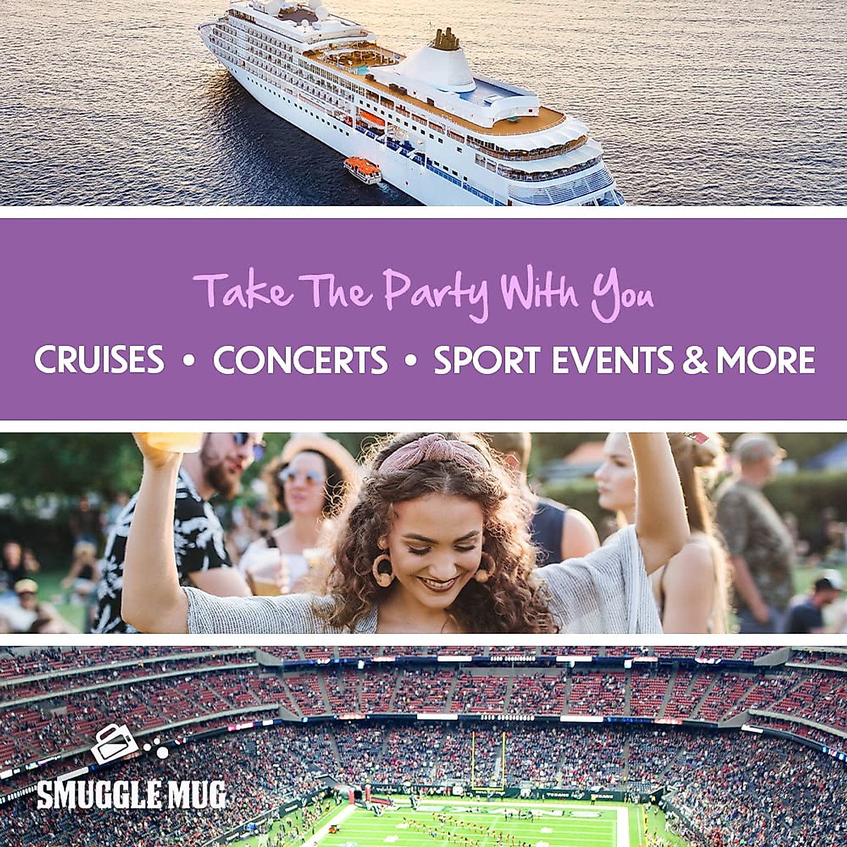 BoozeBrella by Smuggle Mug | Umbrella Hidden Alcohol Flask | Disguised Plastic Container to Sneak Liquor | Conceal Flasks for Women & Men | Funny & Sneaky Way to Hide Liquid (Black w/White Dots)