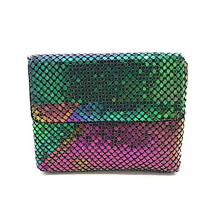 Frewahmesh X-Small Women clutch metal mesh evening purse bag for Cocktail Party Prom Wedding Banquet (Multi color
