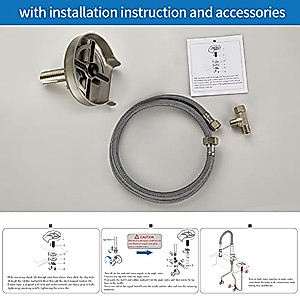 COLINCH Glass Rinser for Kitchen Sink, Stainless Steel Baby Bottle Washer, Cup Cleaner for Sink, Cup Washer for Bar - Brush Nickel