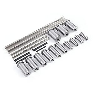 22 Piece Keyway Broach Kit Metric Size Metalworking Tool Bushing Spacer Set Bushing Metric Size 4mm B1, 5mmB1, 6mm C, 8mmC Broach with Tool Box, 13 Piece Bushing and 5 Piece Spacer Metalworking Tool