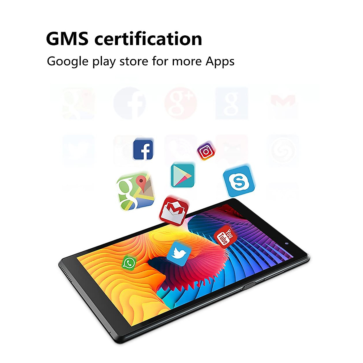 Tablet Android 11 Tablets, 8 inch Tablet 2GB RAM, 32GB ROM Support 512GB Expand Computer Tablet PC, Quad-Core Processor, IPS Touch Screen, 2+5MP Dual Camera, 4300mah Battery, Wifi Tableta (Black)