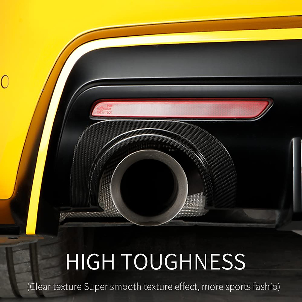 JSWAN Real Carbon Fiber Tail Throat Upper Trim Cover Fit for Toyota Supra GR A90 A91 MK5 Exhaust Muffler Tail Pipe Upper Trim Cover Accessories