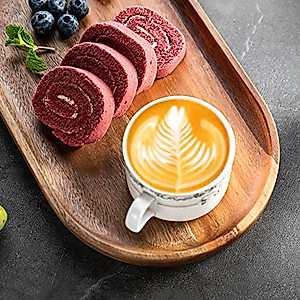 BF BILL.F SINCE 1983 Wood Plates Set of 3 Acacia Wooden Dinner Plates Serving Trays 12 Inch Rectangular Wooden Serving Platters for Home Decor, Food, Vegetables, Fruit, Charcuterie, BBQ Serving Tray