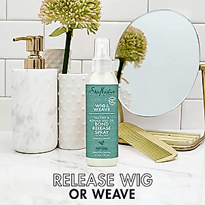 SheaMoisture Bond Release Hair Spray for Wig and Weave, Tea Tree Oil, Borage Seed Oil & Aloe Vera, Alcohol Free Hairspray to Soften and Remove Wig Glue & Weave Adhesive, 2 Pack - 4.1 Fl Oz Ea