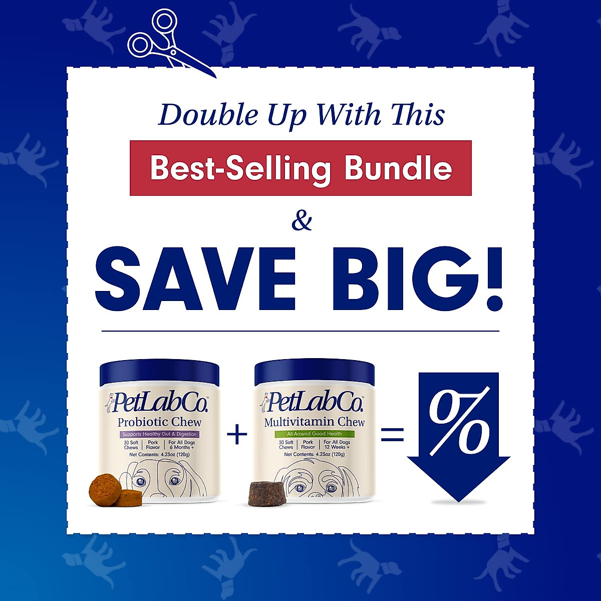 PetLab Co – Multi-Vitamin & Dog Probiotic Bundle: Chewable Multivitamins for Dogs Support Health & Dog Probiotics to Support Itchy Skin, Occasional Loose Stools, and Healthy Yeast Production