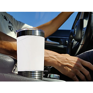 LaserGram 20oz Vacuum Insulated Tumbler Mug, Flag of Albania, Personalized Engraving Included (Faux Leather, Volleyball Style)