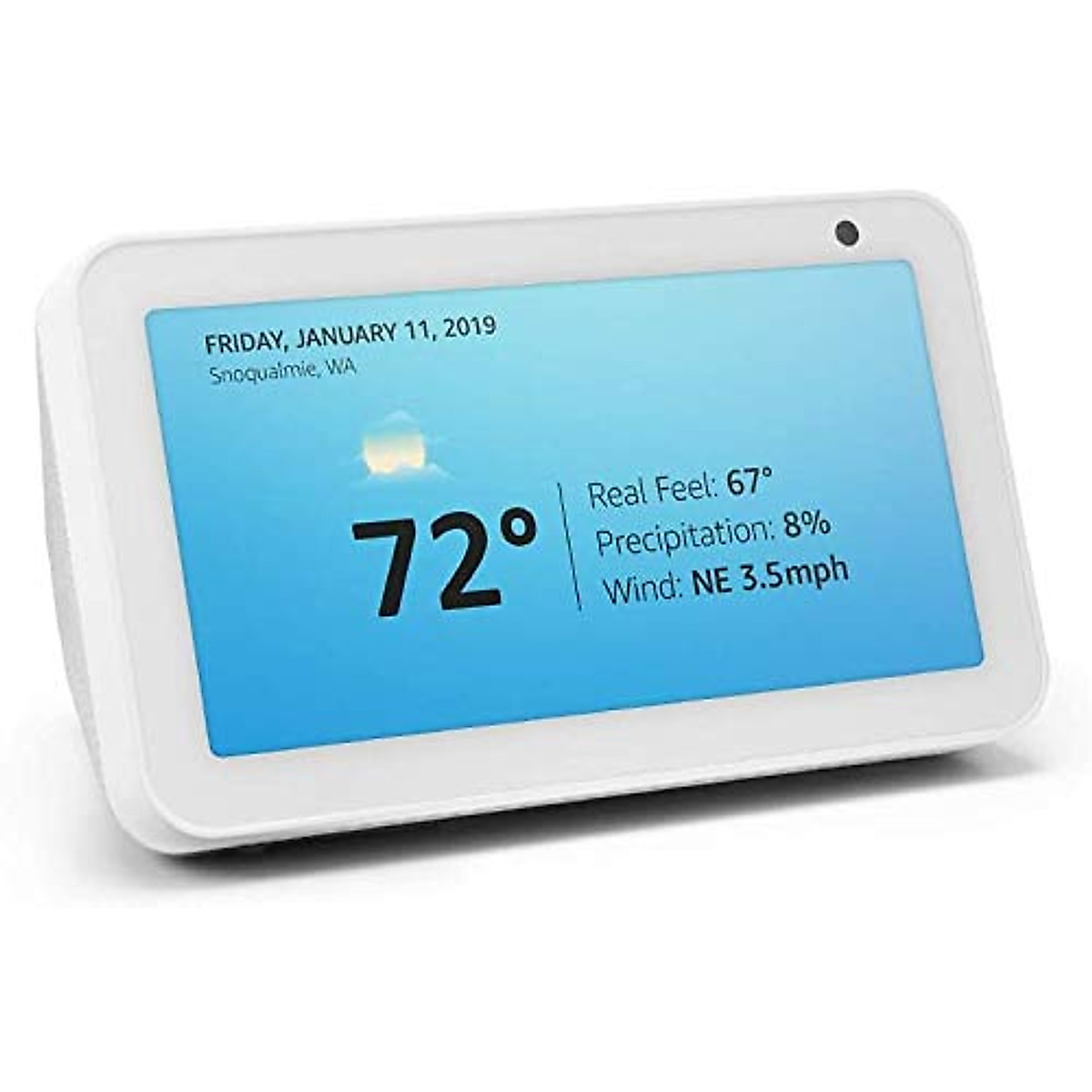 Echo Show 5 Sandstone with Blink Mini Indoor Smart Security Camera, 1080 HD with Motion Detection