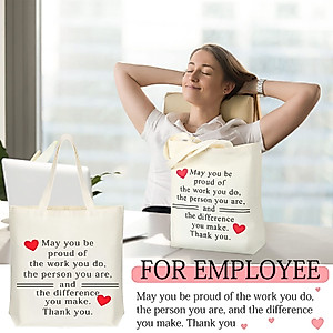 Retirement Gift Canvas Tote Bags Inspirational May You Be Proud of The Work Bag for Women Teacher Nurse Coworker Employee Happy Retirement Appreciation Gift