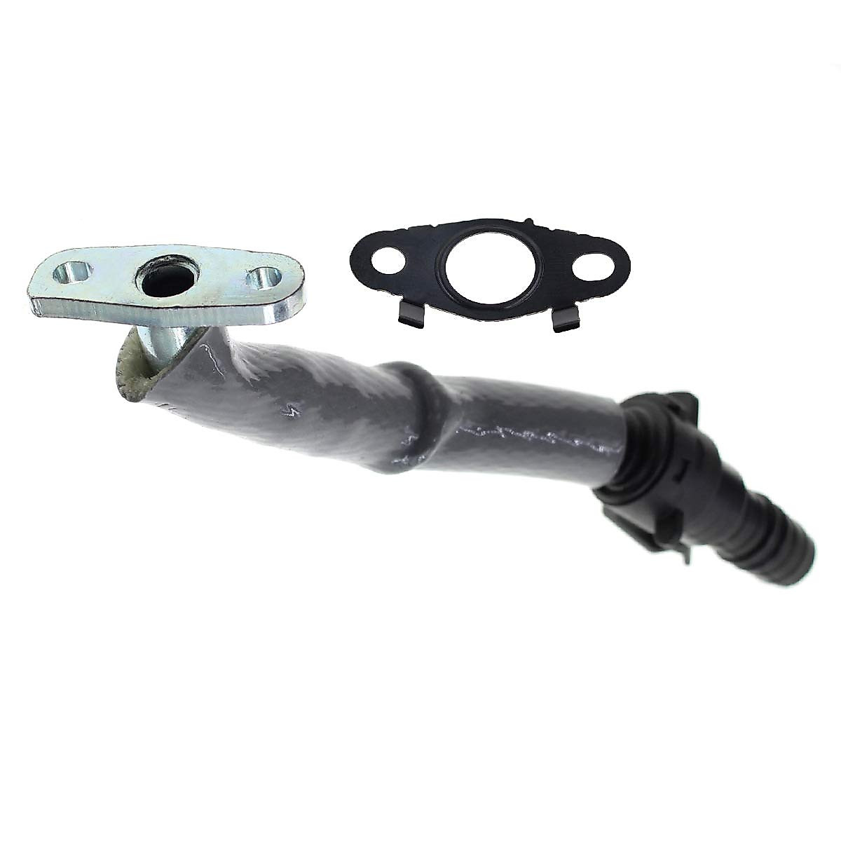 AUTOKAY Turbo Oil Return Pipe Tube with Gasket Fit for 2011-2019 Chevy Cruze Sonic Trax Buick Encore 1.4L, Engine Turbocharger Oil Return Hose Line Replace# 55587854 55569839