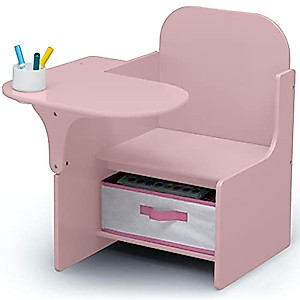 Delta Children MySize Chair Desk with Storage Bin - Greenguard Gold Certified, Dusty Rose
