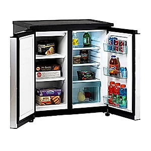 Avanti RMS551SS Model RMS551SS-SIDE-BY-SIDE Refrigerator/Freezer, 33.5" x 31" x 23", Stainless Steel