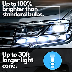 Diamond Vision 2x H11 12V 60/55W | Xenon Look | Halogen car headlights | 8500k Super-Ultra-White | Extremely durable | Replacement bulbs for automotive | PGJ19-2