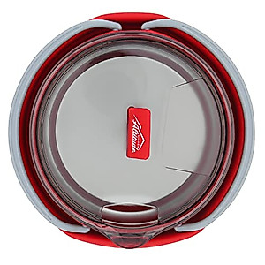 Higher Altitude Collapsible Travel Kettle Pot with Lid - 1L Red Portable Water Boiler Tea Maker for Camping Gas Stove