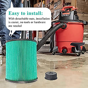 17912 H'epa Filter Replacement Fit for Cr'aftsman 9-17912 Wet/Dry Vacuum Filter with High Efficiency Particle Air