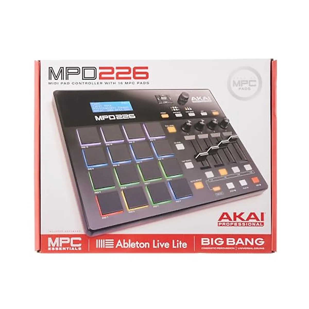 AKAI Professional MPD226 - USB MIDI Controller with 16 RGB MPC Drum Pads, Fully-Assignable Production-Ready Controls, and Production Software Package
