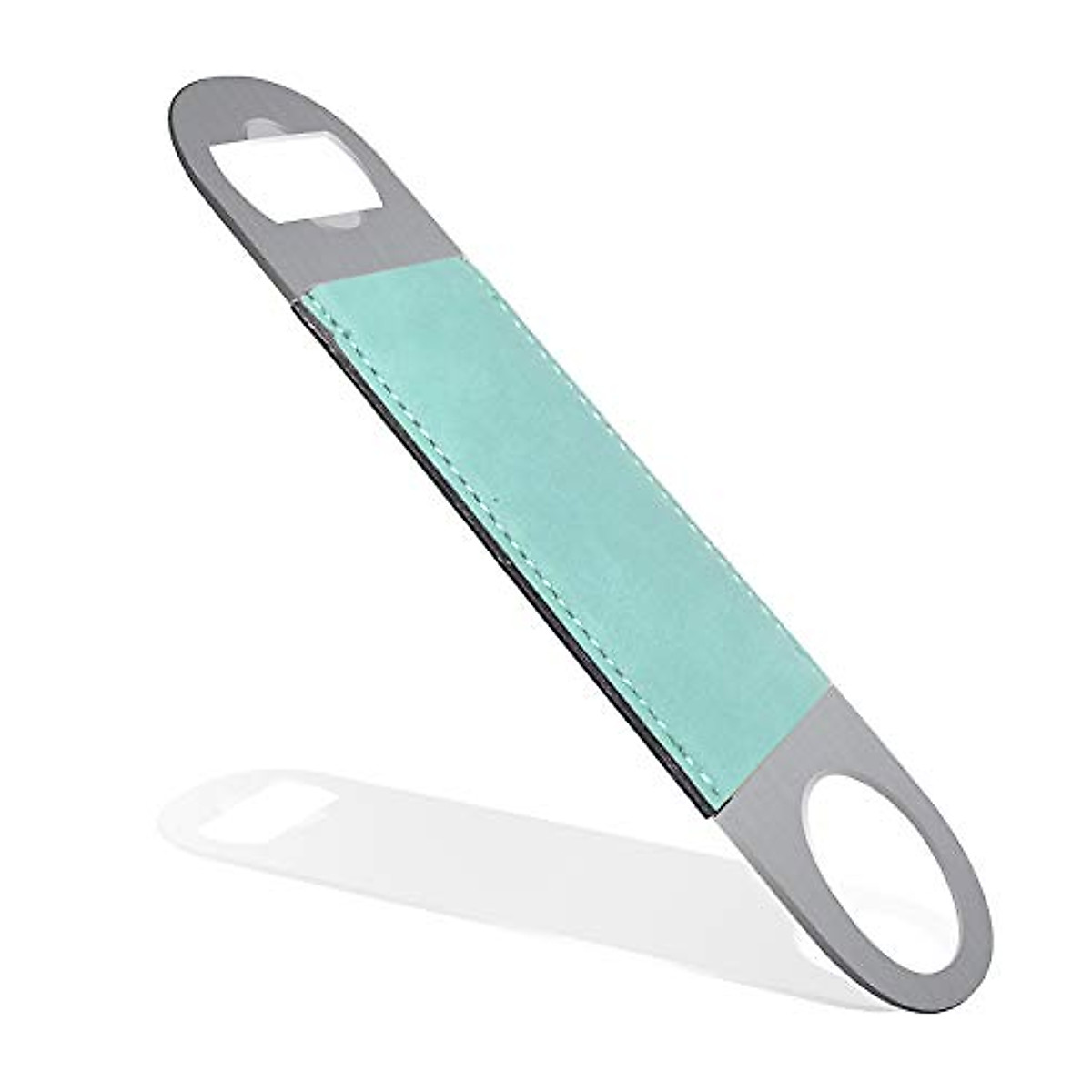 LaserGram Bottle Opener, Flag of Mexico, Personalized Engraving Included (Faux Leather, Teal)