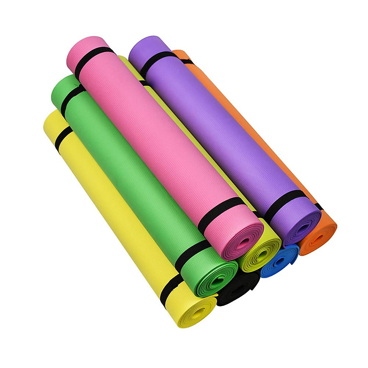 Eeneme 4mm Yoga Mat, Classic Exercise Mat, EVA No-Slip Fitness Mats Lightweight for Men Women Home Gym Yoga Pilates