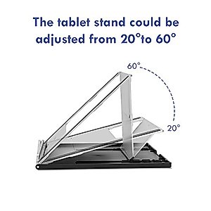HUION Adjustable Tablet Stand Multi-Angle Portable Desk Stand for 10-15.6" Graphics Drawing Monitor Tablet Pen Display，Suitable for Kamvas Pro 16/Pro 12/Pro 13，Kamvas 16，iPad Pro, Wacom Cintiq
