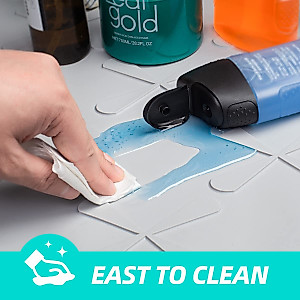 SIKADEER 31" x 22" Under Sink Protectors for Kitchen Sink Mat, Bathroom Tray Fridge Organizer, Dish Drying Mat Silicone Cabinet Liner with Raised Edg, Attractive Pattern, Leak-proof and splash-proof