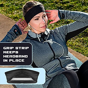 E Tronic Edge Running Headbands for Men, Women, Boys and Girls, Sports Sweatbands, Yoga, Exercise, Workout, Quick Drying and Non-Slip Workout Stretchy Hairband