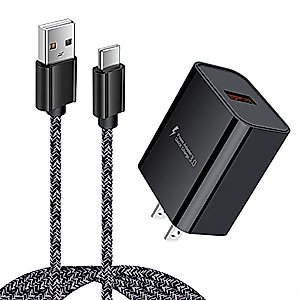 Type C Charger Fast Charging Wall Plug Block USB C Cord C Type Charger Fast Charge Cable 3ft for Samsung Galaxy S23 Ultra/S23/S22 Ultra/S21 Plus/S20/S20FE/Note 20 10 9/S10/S9/A10e/A11/A12/A13/A72