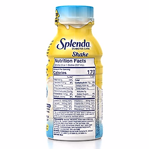 SPLENDA Diabetes Care Shakes - Meal Replacement Shake, French Vanilla, 8 Fl Oz (Pack of 24)